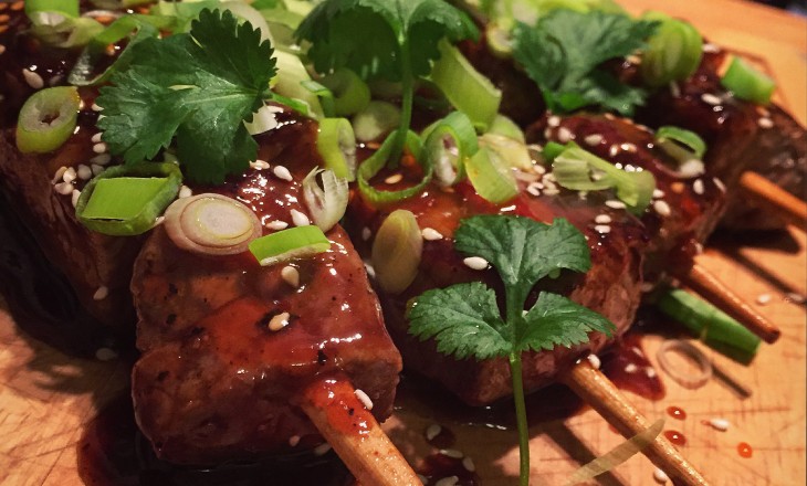 Asian BBQ Beef Skewers