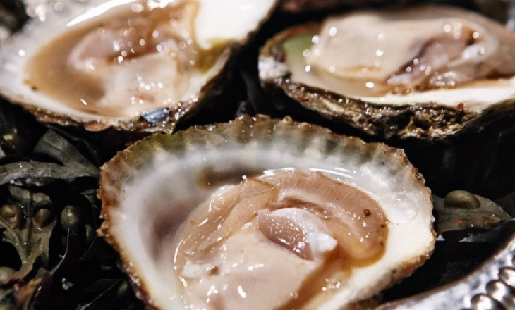 Ostron med vinägersås